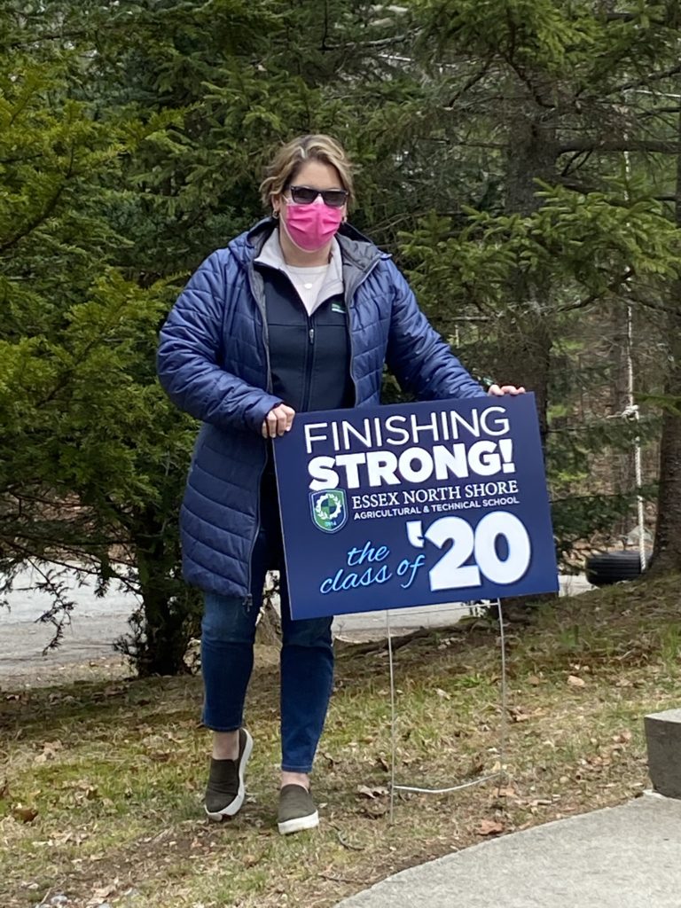 Essex Tech Staff Deliver Signs of Encouragement to Seniors | John ...