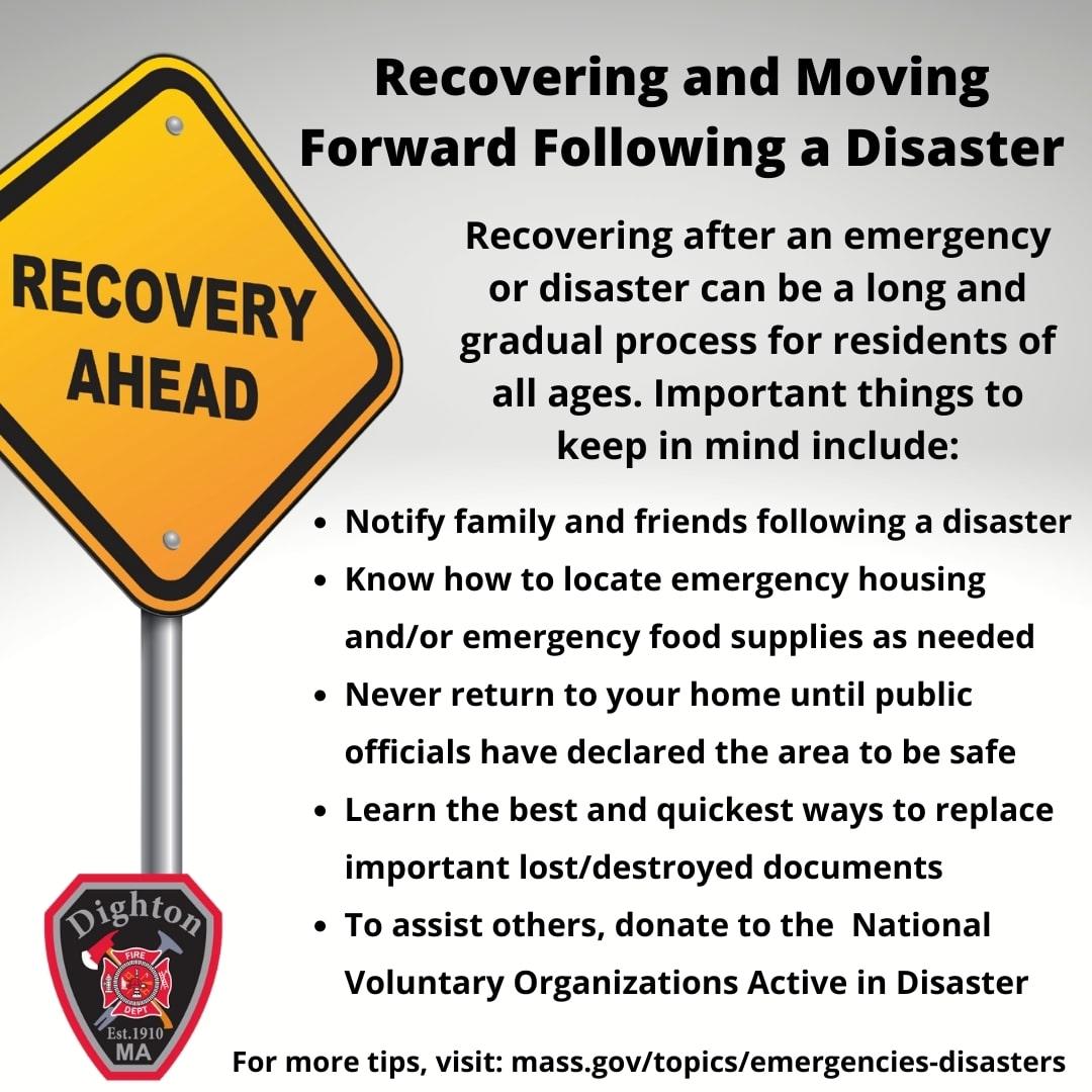 Dighton Fire Department Shares Tips for Recovering From A Disaster ...