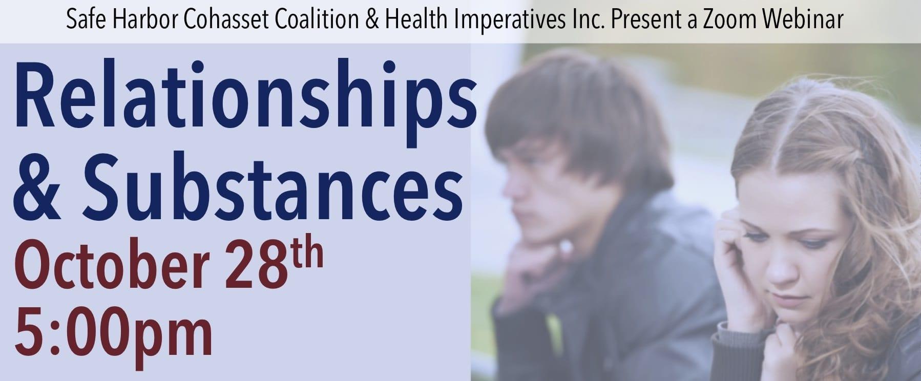 Safe Harbor Cohasset Announces Webinar on Relationships and Substance ...