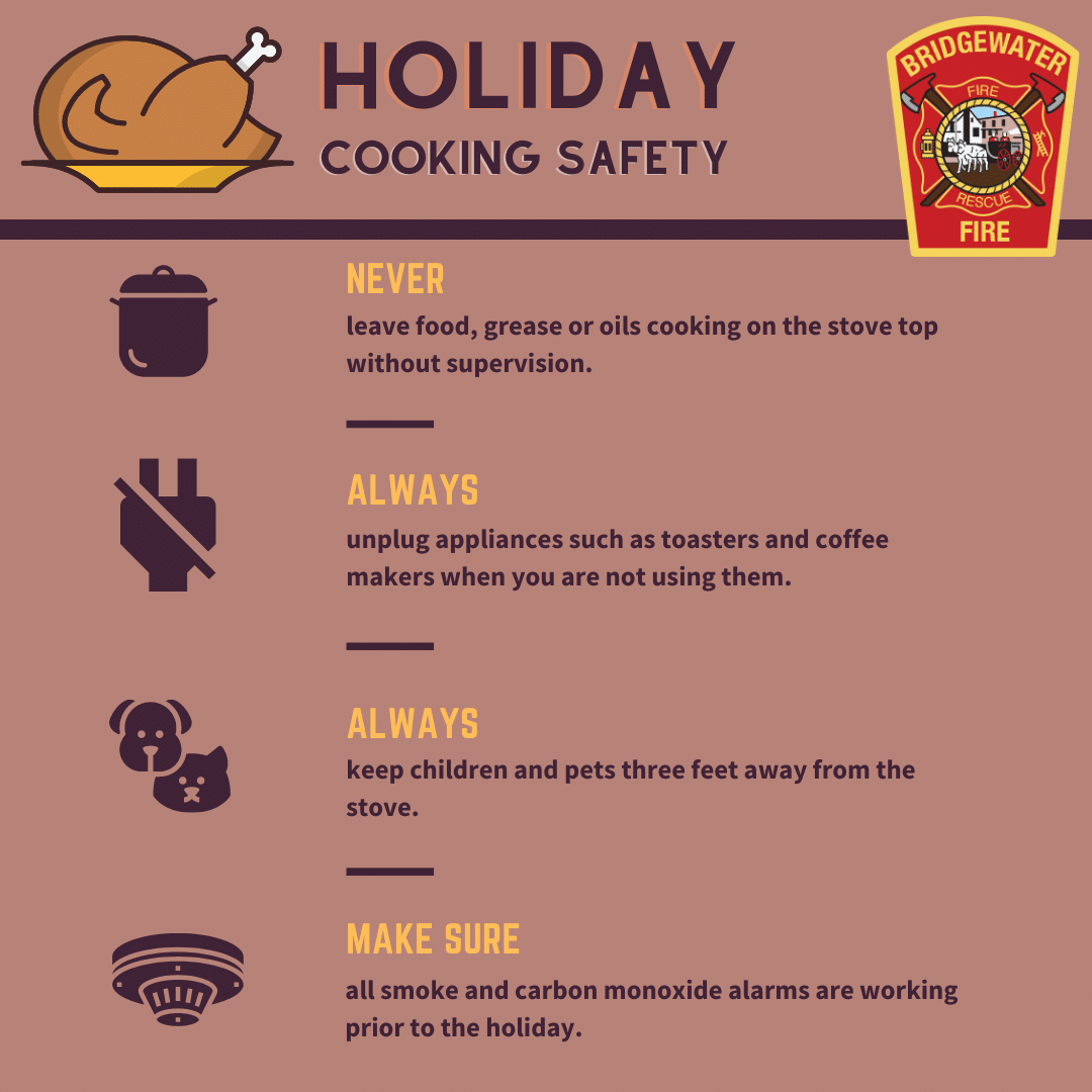 Bridgewater Fire Department Shares Holiday Cooking Safety Tips | John ...