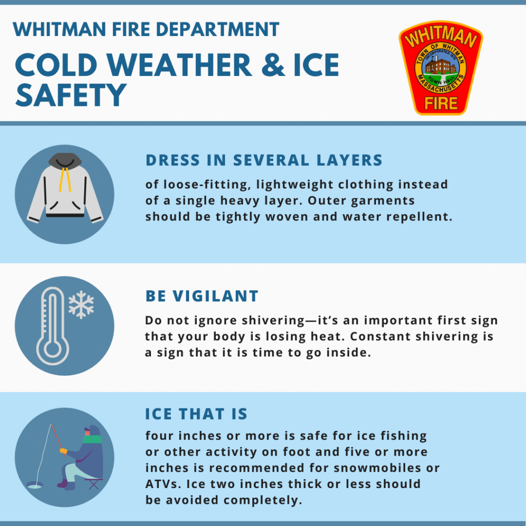 Whitman Fire Department Shares Cold Weather, Ice Safety Tips | John ...