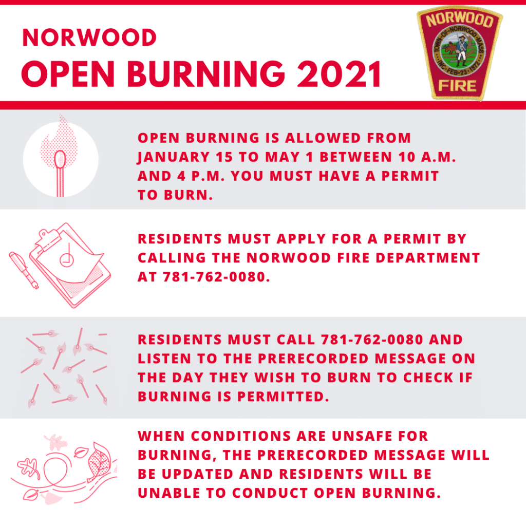 Norwood Fire Department Reminds Residents of Outdoor Burning Rules ...