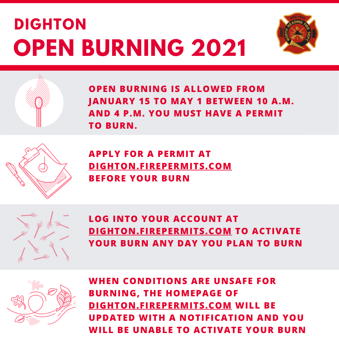 Dighton Fire Department Shares Burn Permit Information Ahead of 2021 ...