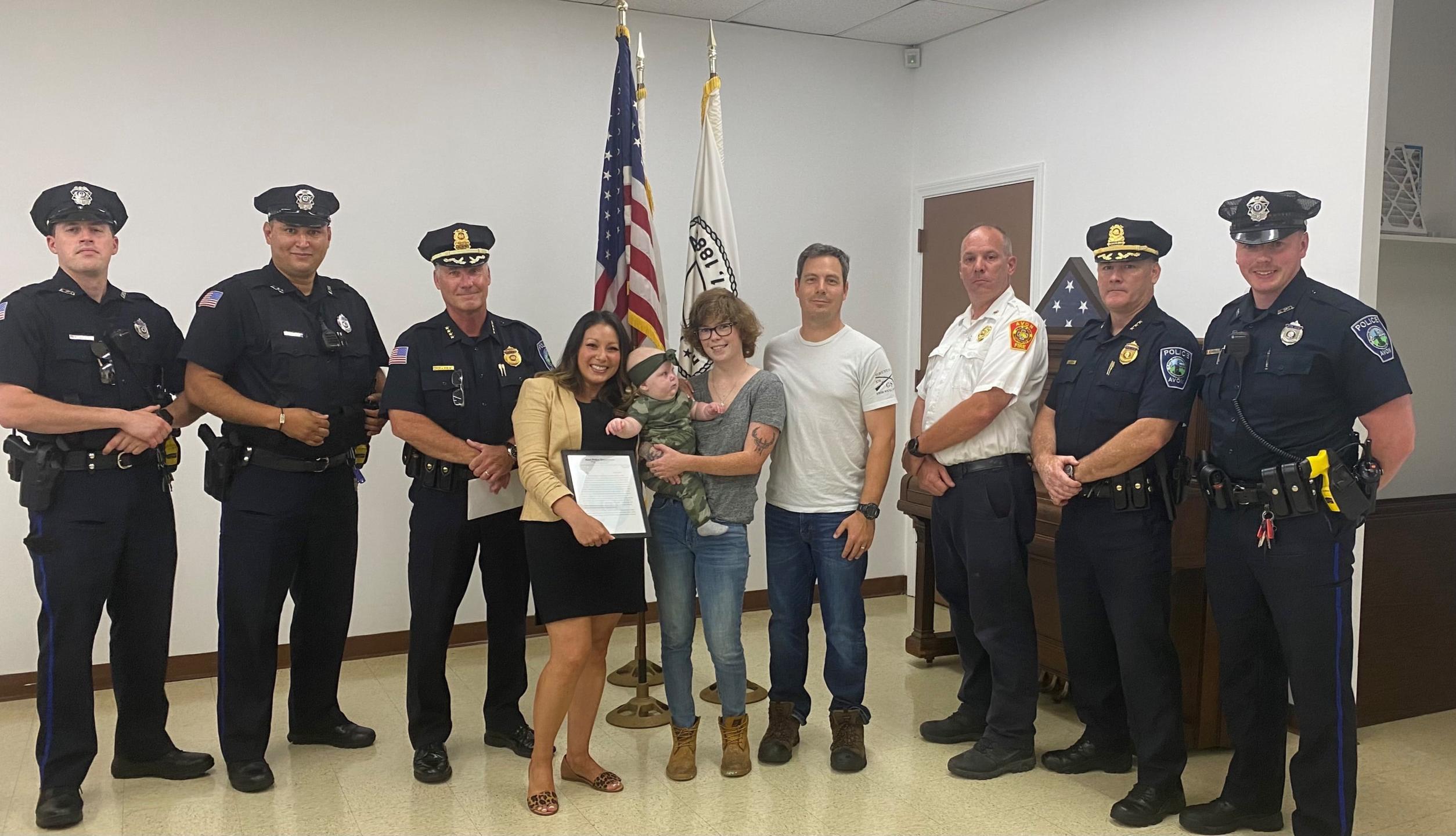 Avon Police Department Honors Dispatcher Who Provided Life-Saving ...