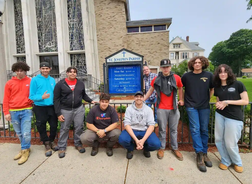 Northeast Metro Tech Students Refurbish St. Joseph's Church Sign | John ...