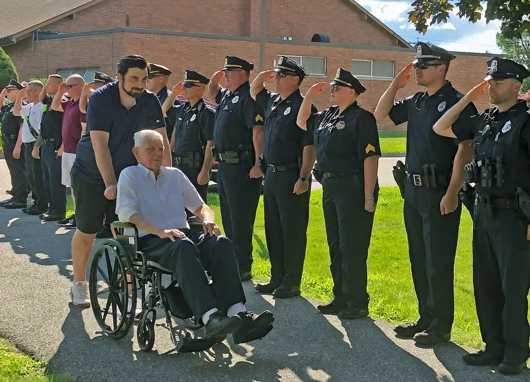 Billerica Police Department Escorts 100-year-old Retired Officer and ...