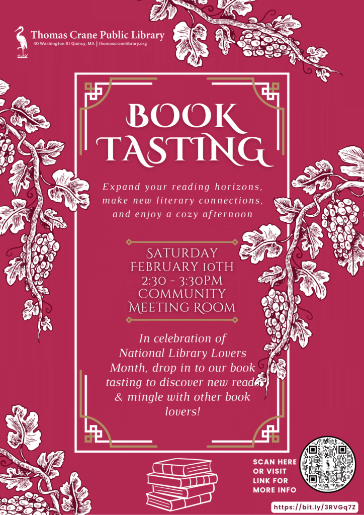 Thomas Crane Public Library to Host Drop-in Book Tasting Event in ...