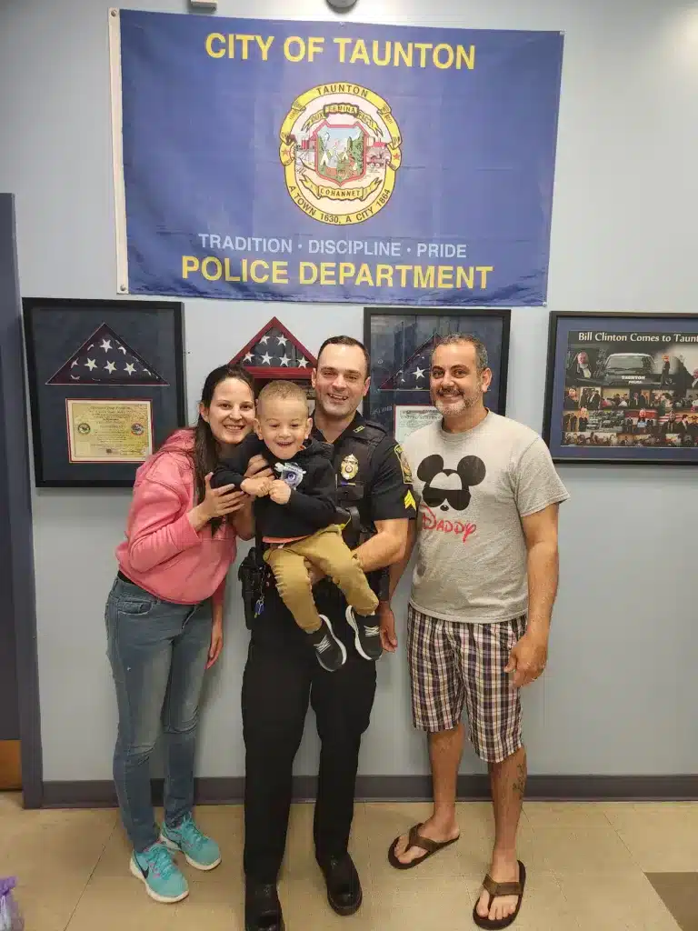 Taunton Police Officer Reunites with 2-Year-Old Boy He Helped Save From ...