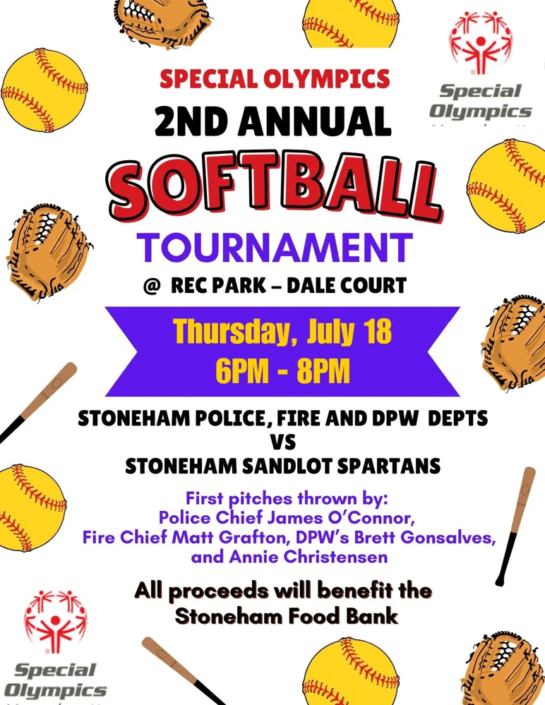 *MEDIA ADVISORY* Stoneham Police, Fire and DPW Play Softball with ...