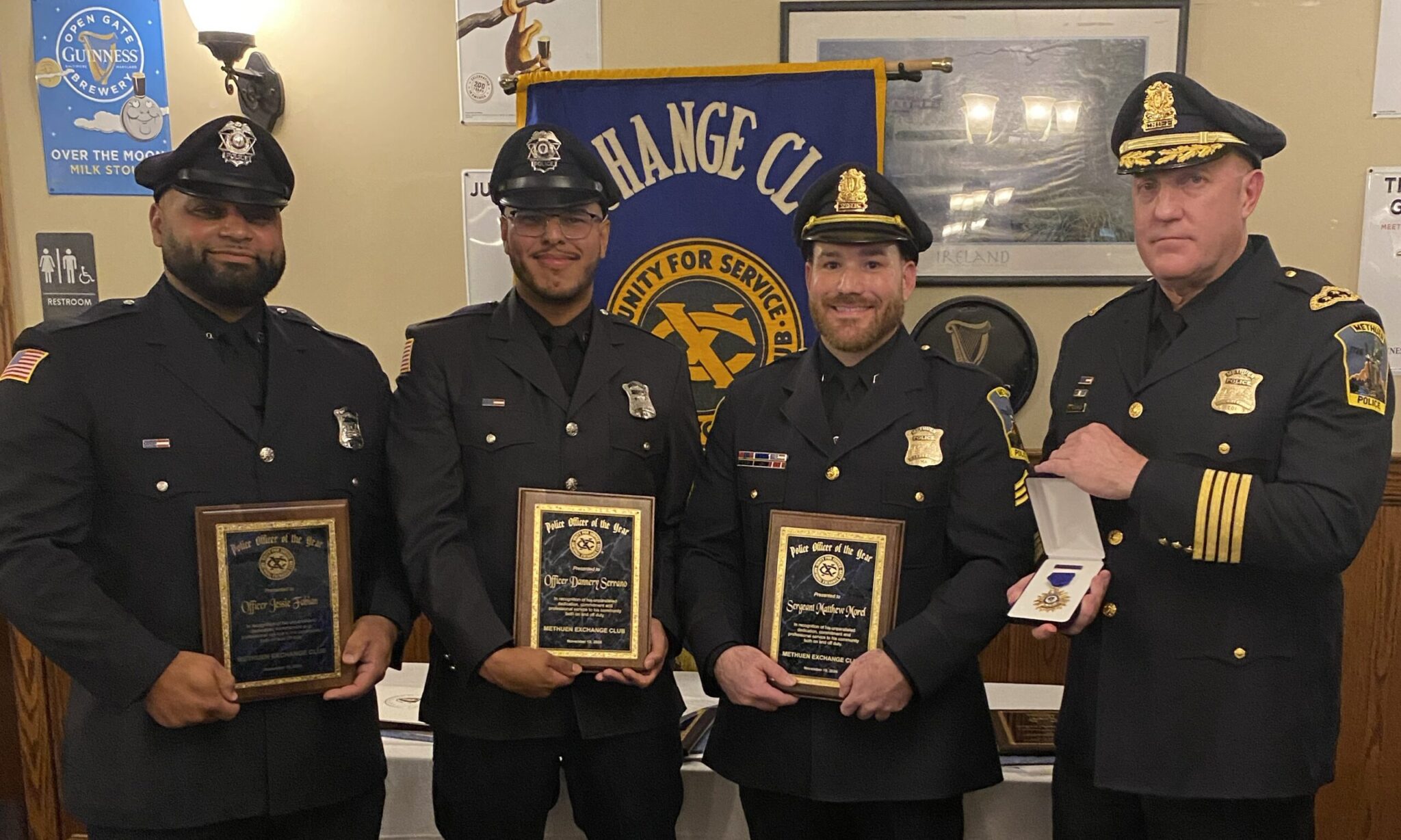 Three Methuen Police Officers Recognized by Methuen Exchange Club as ...