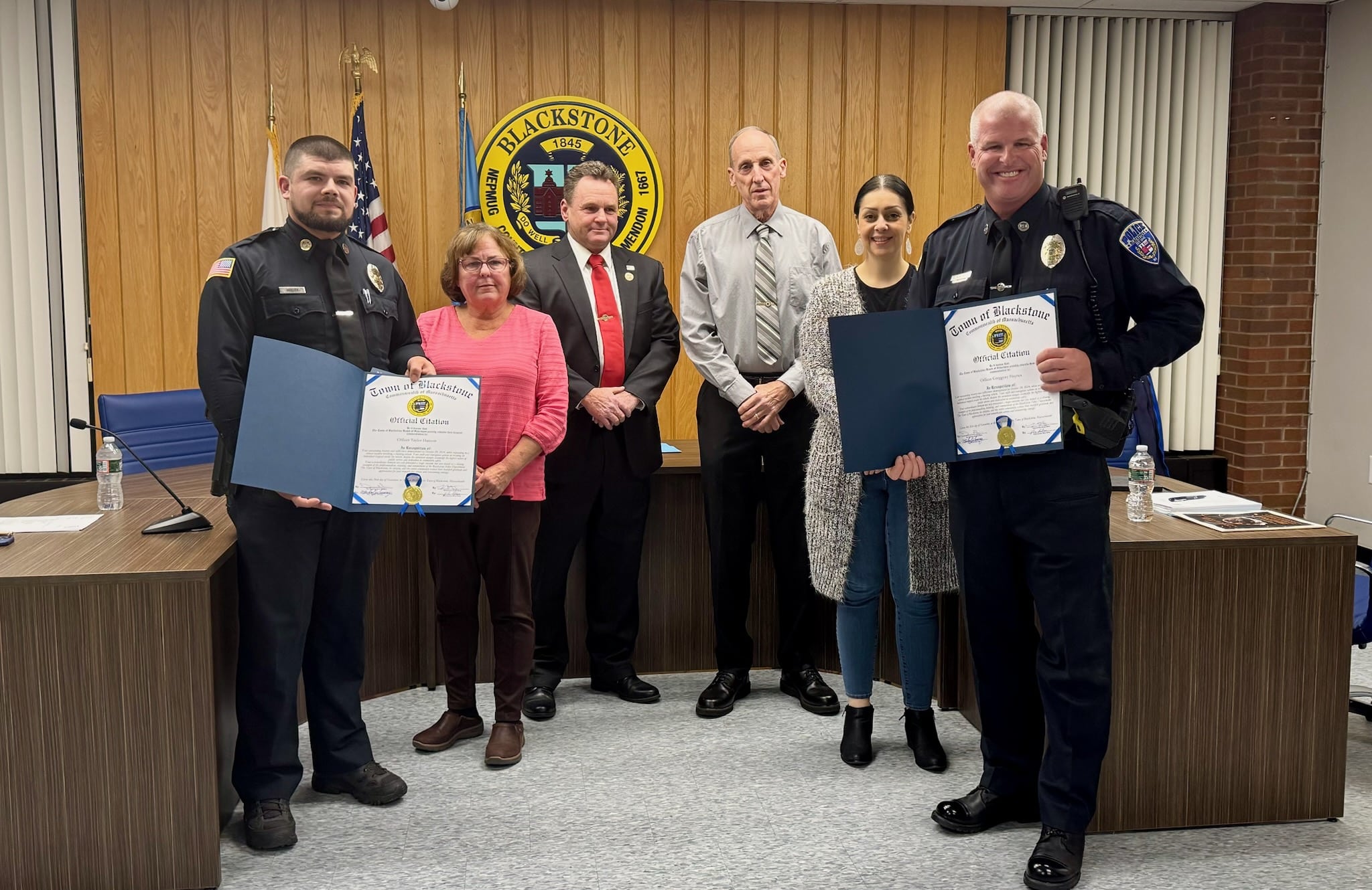 Blackstone Police Commend Two Officers for Outstanding Bravery | John ...