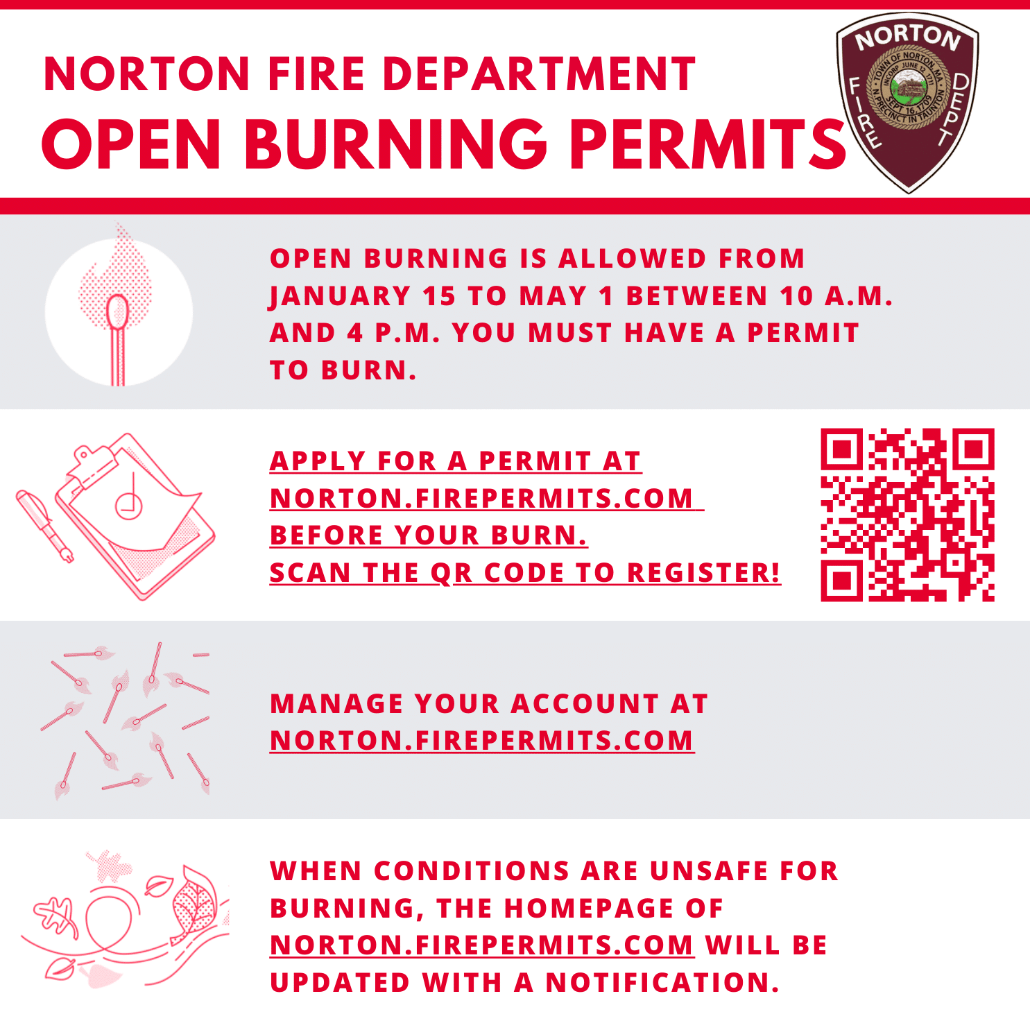 Norton Fire Department Announces Information on 2025 Open Burning ...