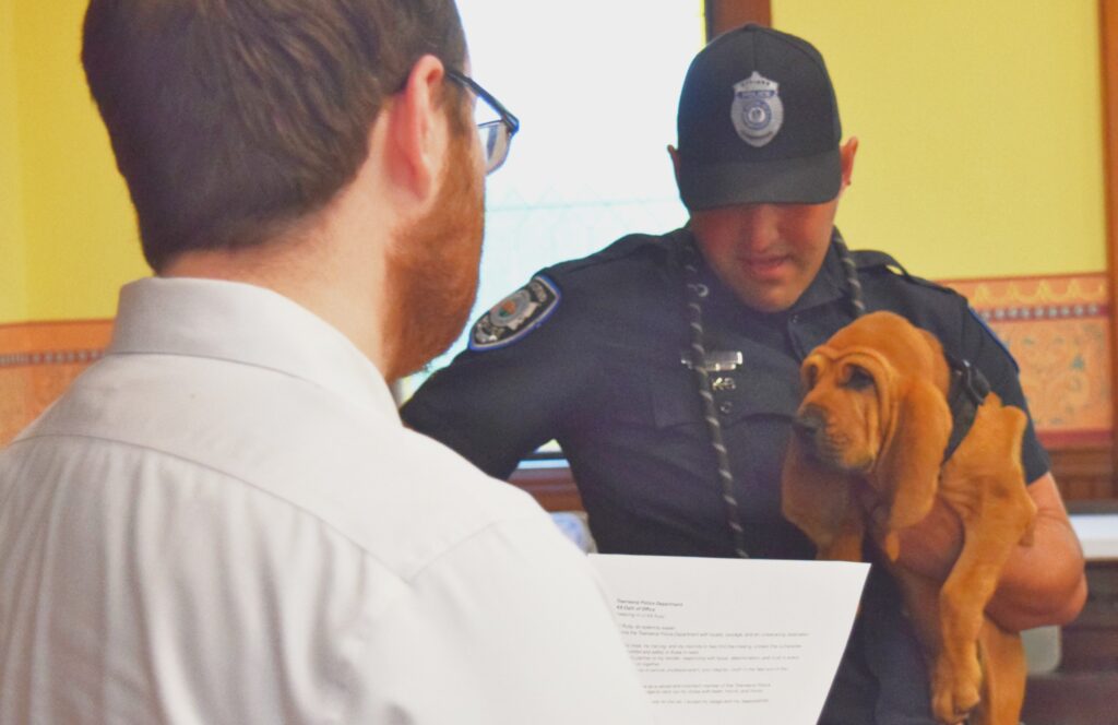 PHOTOS: With a Paw Print, Townsend Police Department Officially Swears ...