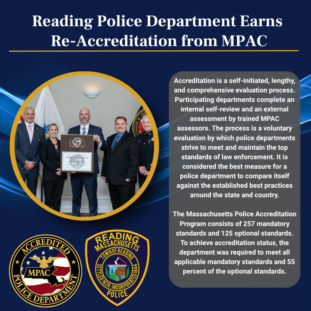 Reading Police Department EarnsRe-Accreditation from the Massachusetts ...