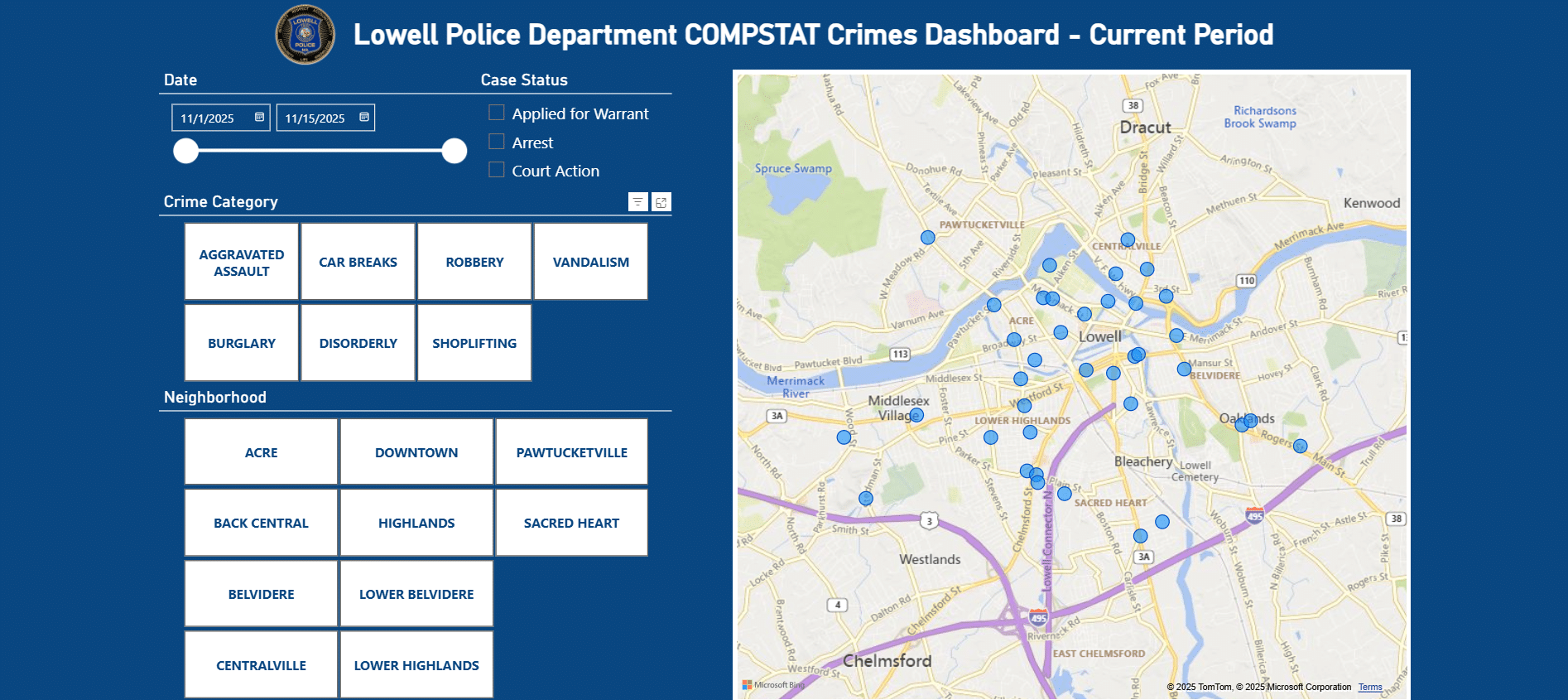 Lowell Police Department Unveils New Crime Dashboard to Increase ...